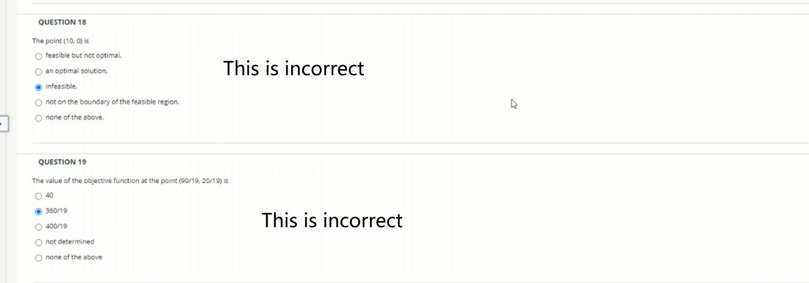 Solved QUESTION 12 Assigning a value of 20 to the objective | Chegg.com