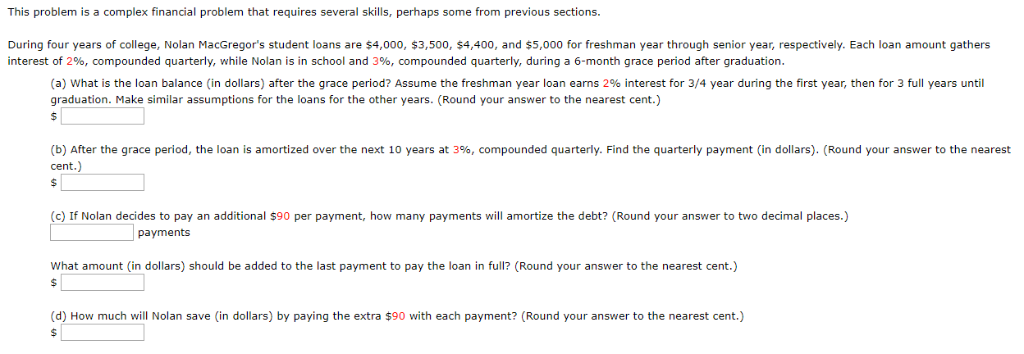 Solved This problem is a complex financial problem that | Chegg.com