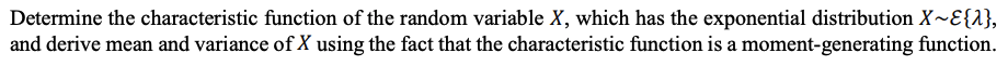 Solved Determine the characteristic function of the random | Chegg.com