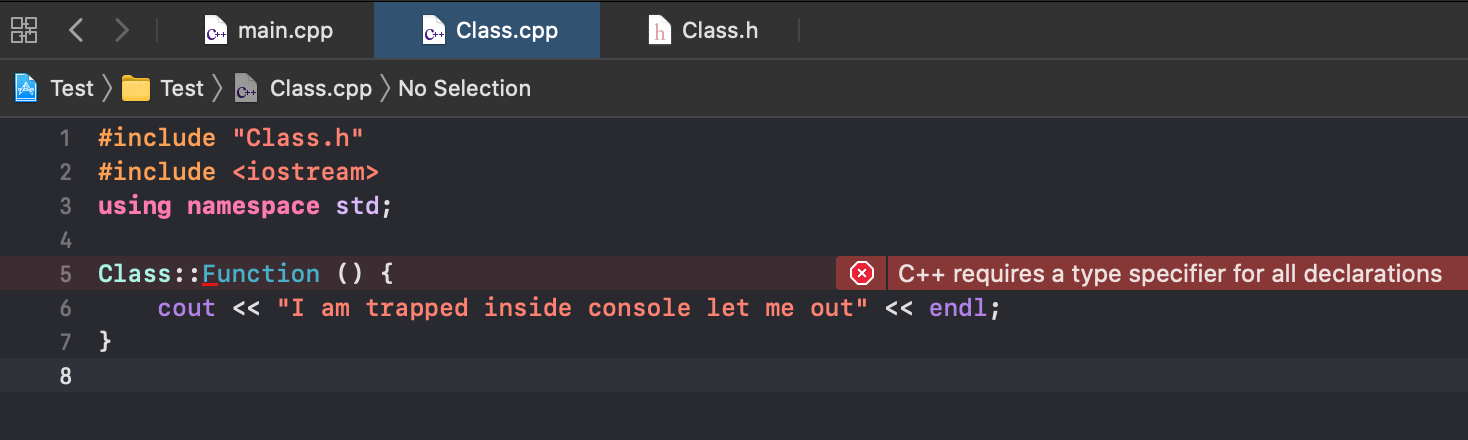 Solved I am trying to make a class in c++ oop by separating | Chegg.com