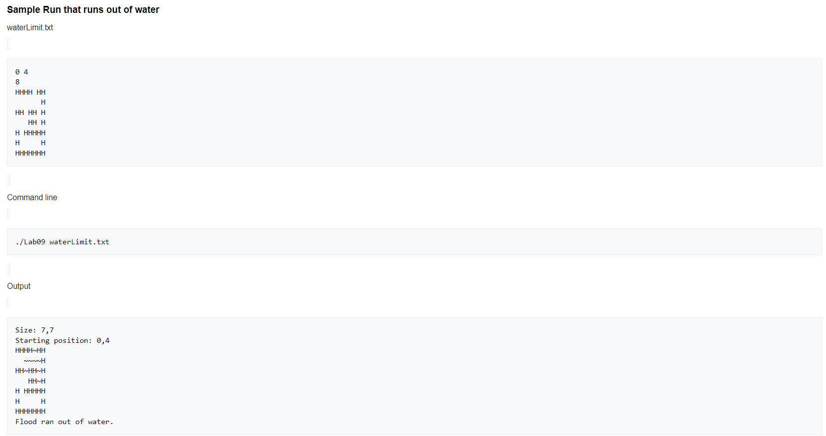 Solved Overview Flood! be flooded. File Format 〈water | Chegg.com