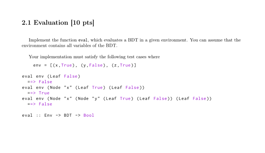 Solved Q2: Datatypes and Recursion: Decision Trees (60 pts] | Chegg.com