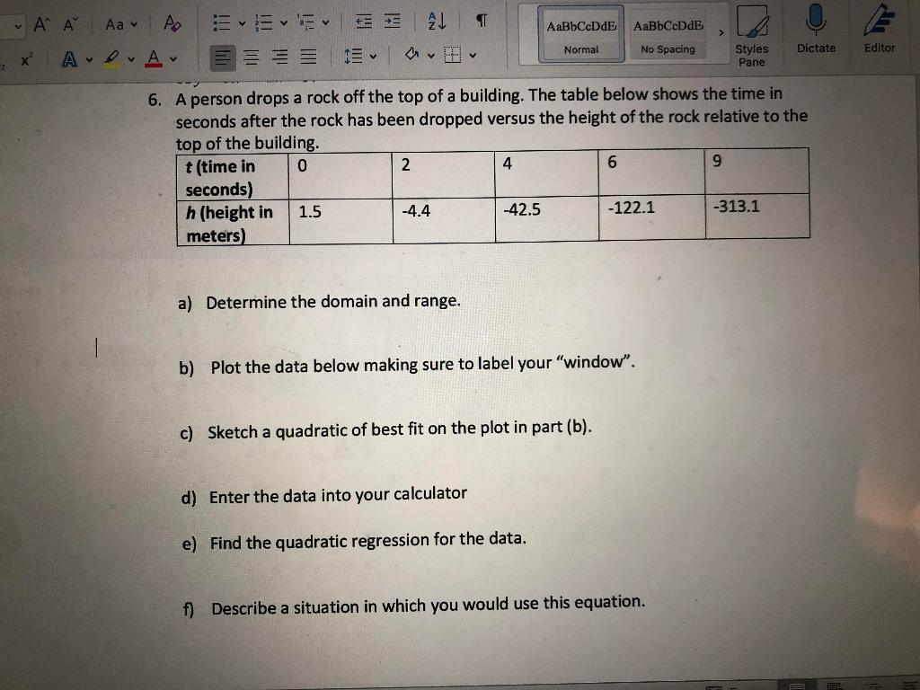 Solved • Α' Α' Aa v A AL T AaBbCcDdE AaBbCcDdE > Normal No | Chegg.com