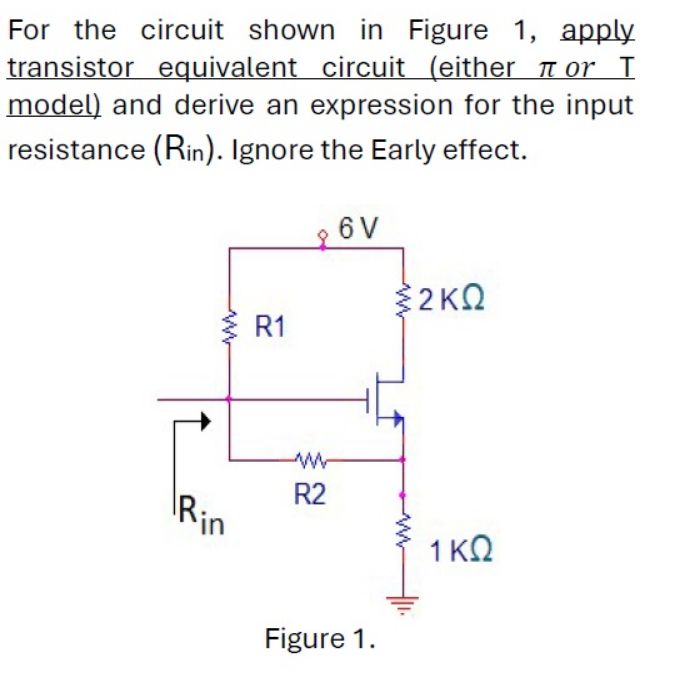 Solved For the circuit shown in Figure 1, ﻿apply transistor | Chegg.com