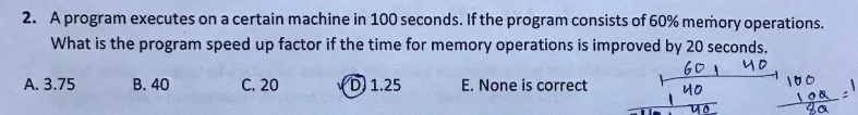 Solved 2. A program executes on a certain machine in 100 | Chegg.com