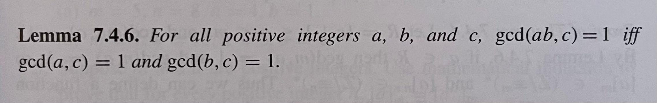 Solved Lemma 7.4.6. For all positive integers a, b, and c, | Chegg.com