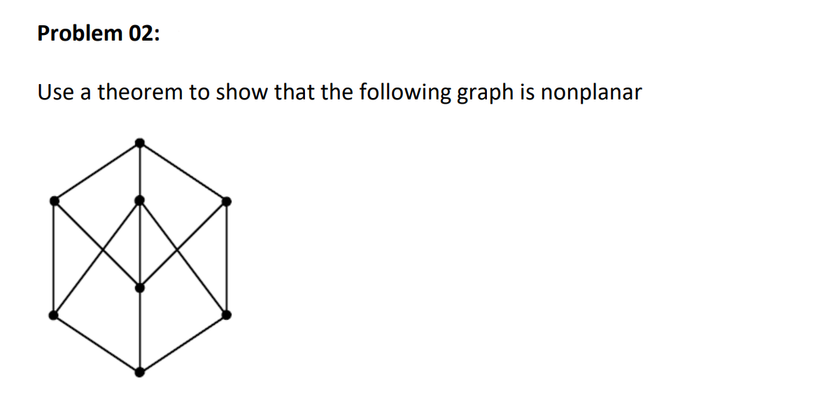 Solved Problem 02:Use a theorem to show that the following | Chegg.com