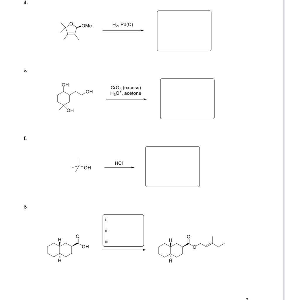 Solved Å J = E BrMg ii. H3O+ CO₂H SO3H 8 d. .. f. ". H OH H | Chegg.com