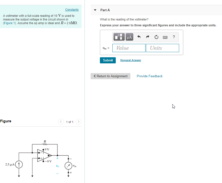Solved Constants PartA A voltmeter with a full-scale reading | Chegg.com