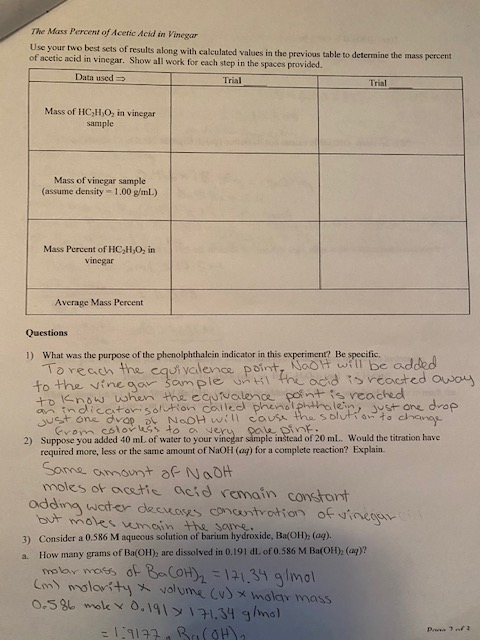 Solved Name: Elizabeth Gaytan Lab Partner: Chem 10, Section: | Chegg.com