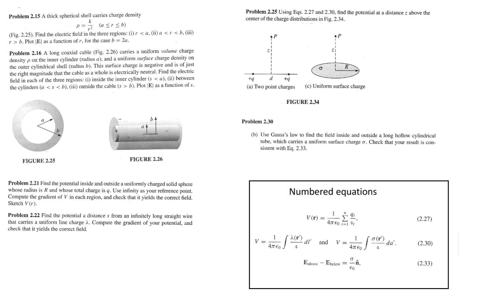 Solved Problem 2.15 A thick spherical shell carries charge | Chegg.com
