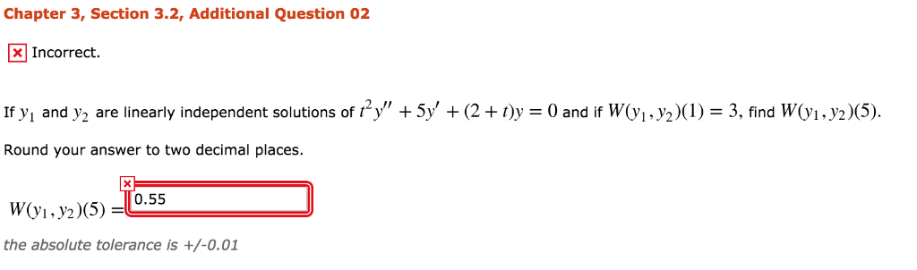 Solved Chapter 3, Section 3.2, Additional Question 02 x | Chegg.com