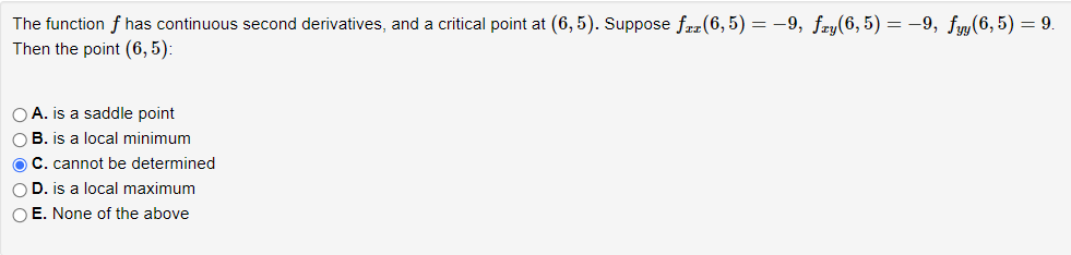 Solved The function f has continuous second derivatives, and | Chegg.com