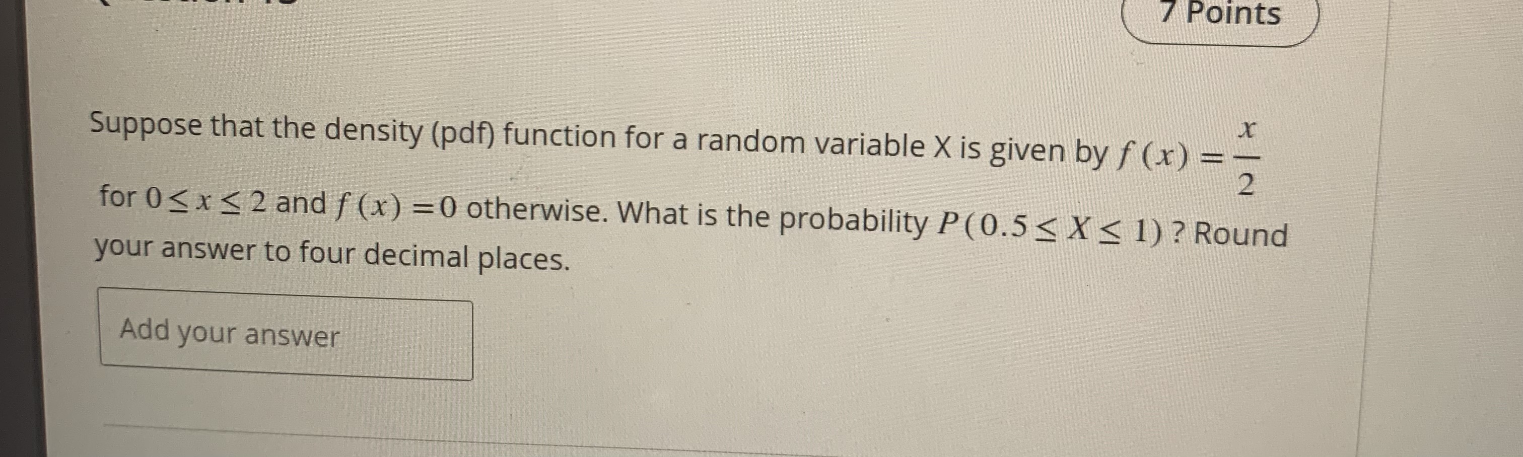 Solved Suppose that the density (pdf) function for a random | Chegg.com