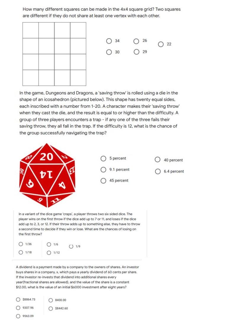 Solved How many different squares can be made in the 4x4 | Chegg.com