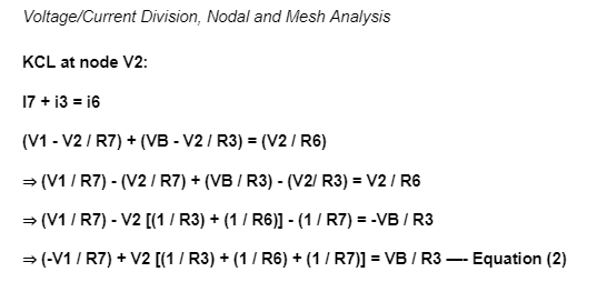Solved Nodal and Mesh Analysis A. Voltage Division Circuit | Chegg.com