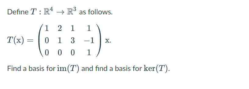 Solved Let T:R2→R3 be a linear transformation given by | Chegg.com