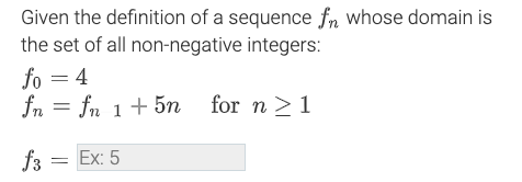 Solved Given the definition of a sequence fn whose domain is | Chegg.com