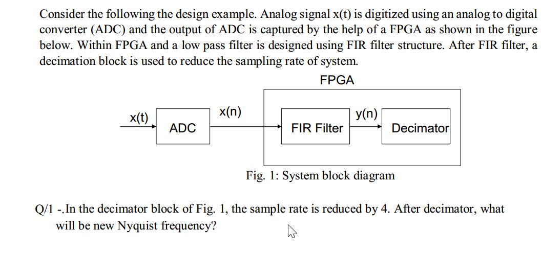 Solved Consider the following the design example. Analog | Chegg.com