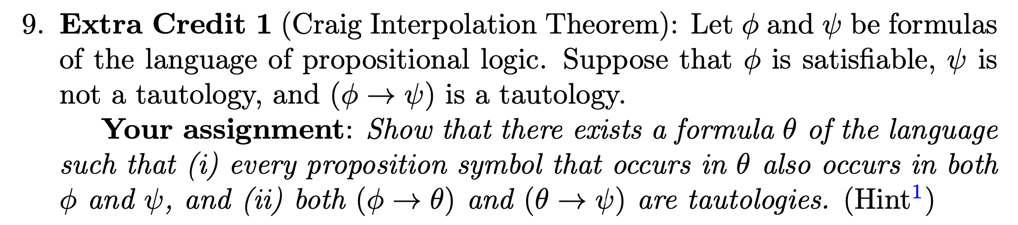 Solved Extra Credit 1 (Craig Interpolation Theorem): Let φ | Chegg.com