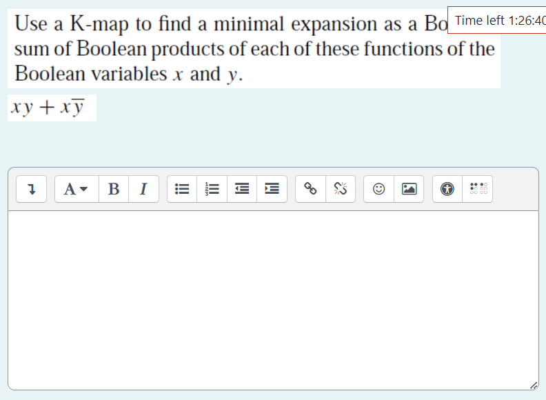 Solved Use a K-map to find a minimal expansion as a Bo sum | Chegg.com