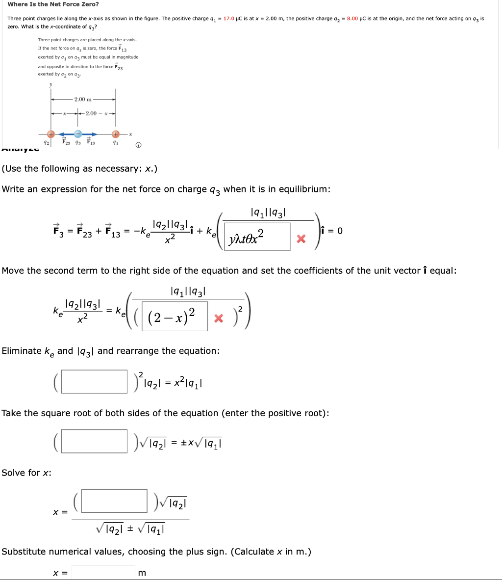 Solved Where Is the Net Force Zero? Three point charges lie | Chegg.com