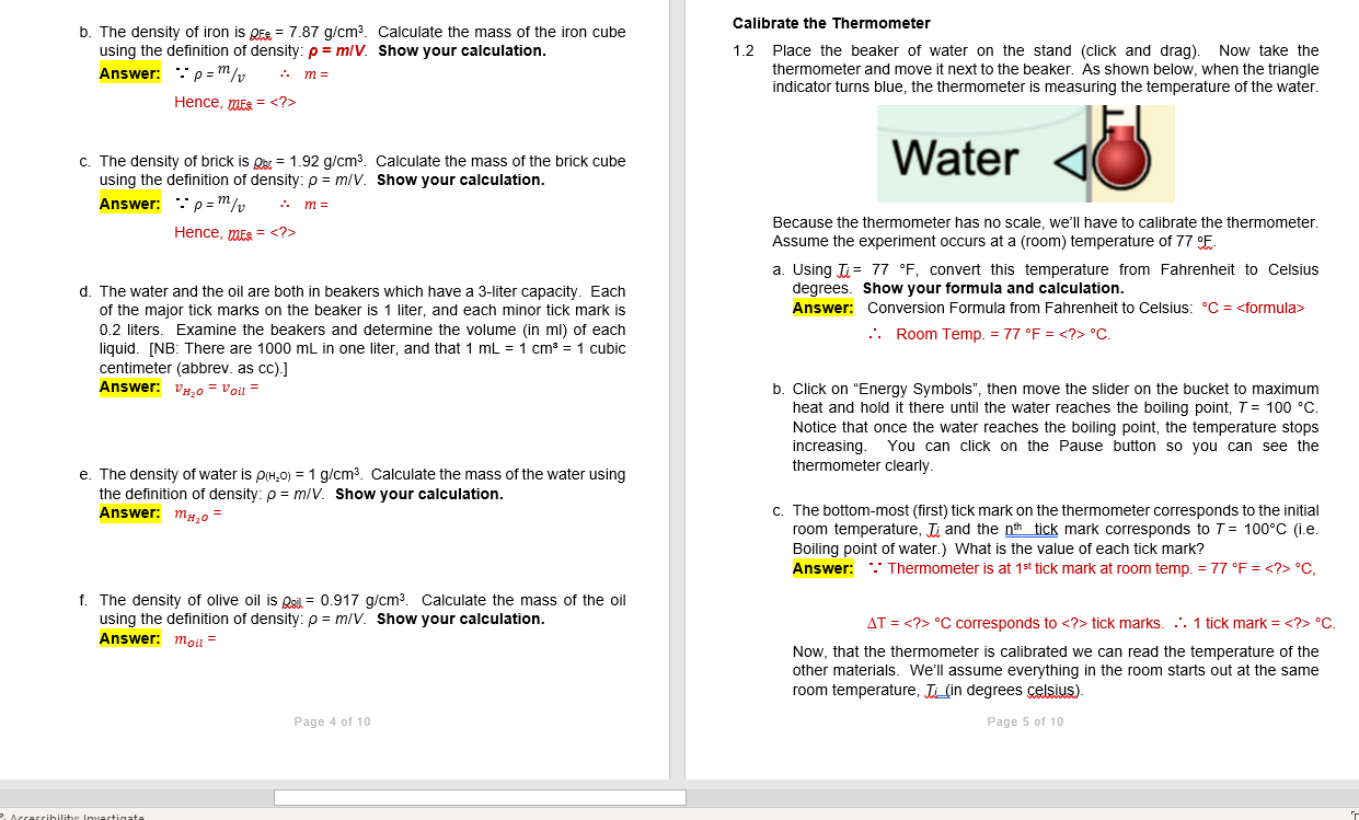 Solved Experiment 1: Procedure: When you click the INTRO, | Chegg.com