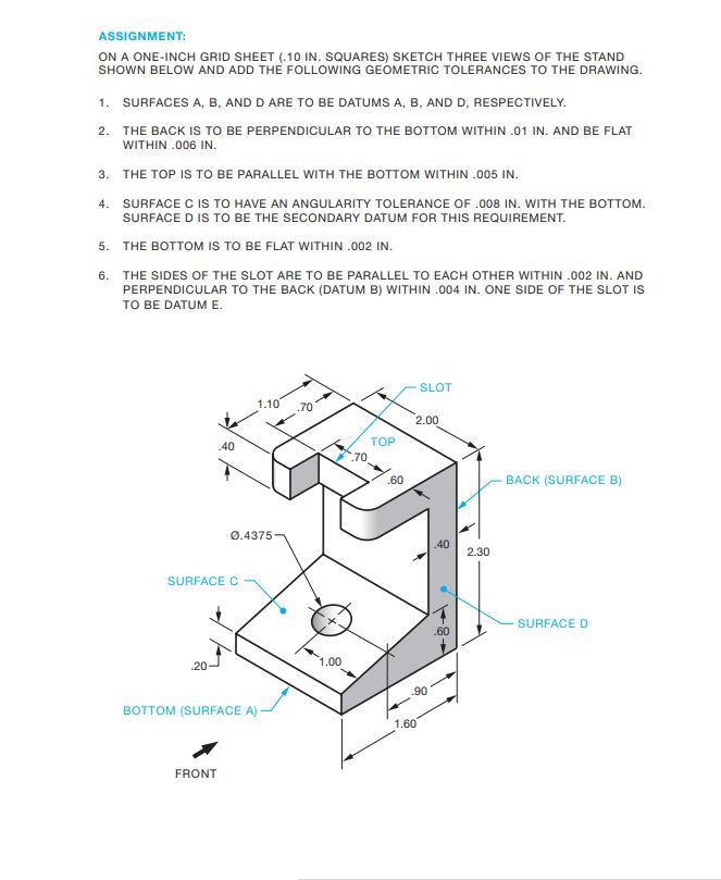 Solved ASSIGNMENT: ON A ONE-INCH GRID SHEET (.10 IN. | Chegg.com