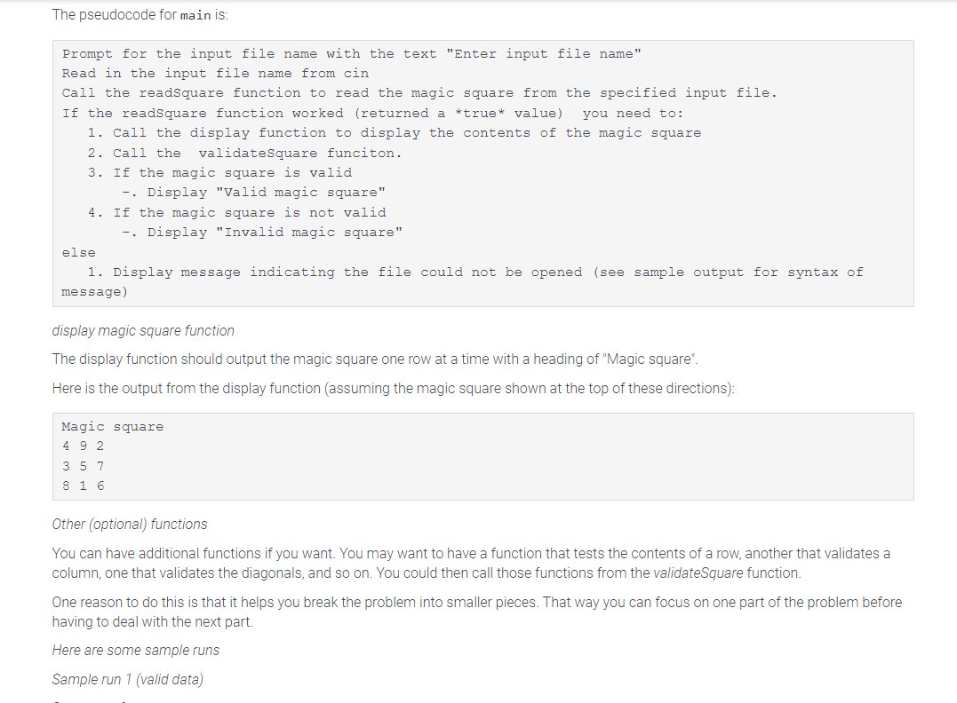Solved Programming Language - C++ General overview You will | Chegg.com