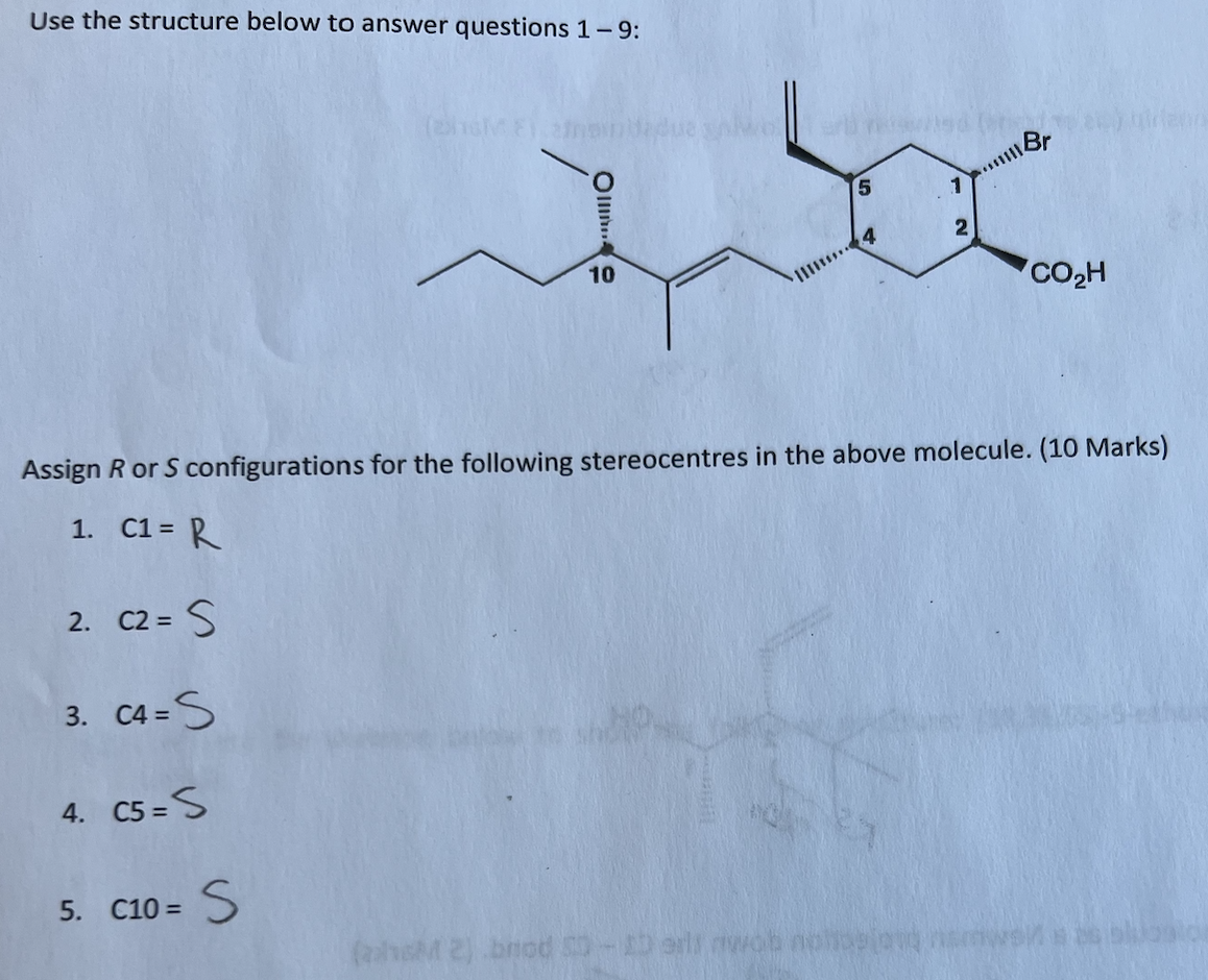 Solved Assign R and S to the following stereocentres in the | Chegg.com