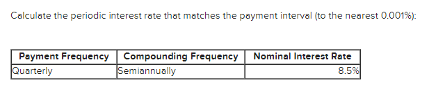 Solved Calculate the periodic interest rate that matches the | Chegg.com