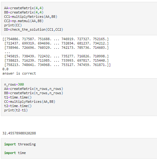 Solved Block matrix multiplication using threading Student | Chegg.com