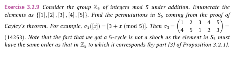 Solved Exercise 3.2.9 Consider the group Z5 of integers mod | Chegg.com