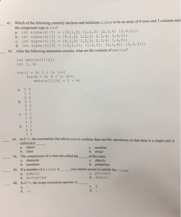 Solved 23 The Member Functions Of A Class Must Be Public