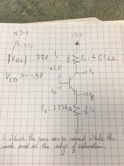 Solved Find the maximum dc bias voltage VB to which the base | Chegg.com