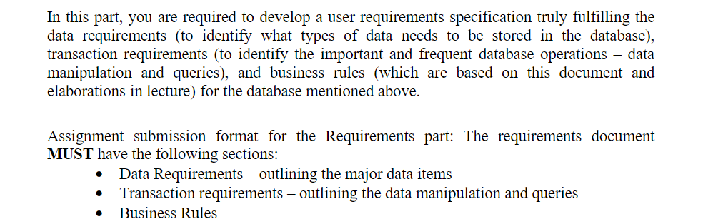 Solved In this part, you are required to develop a user | Chegg.com