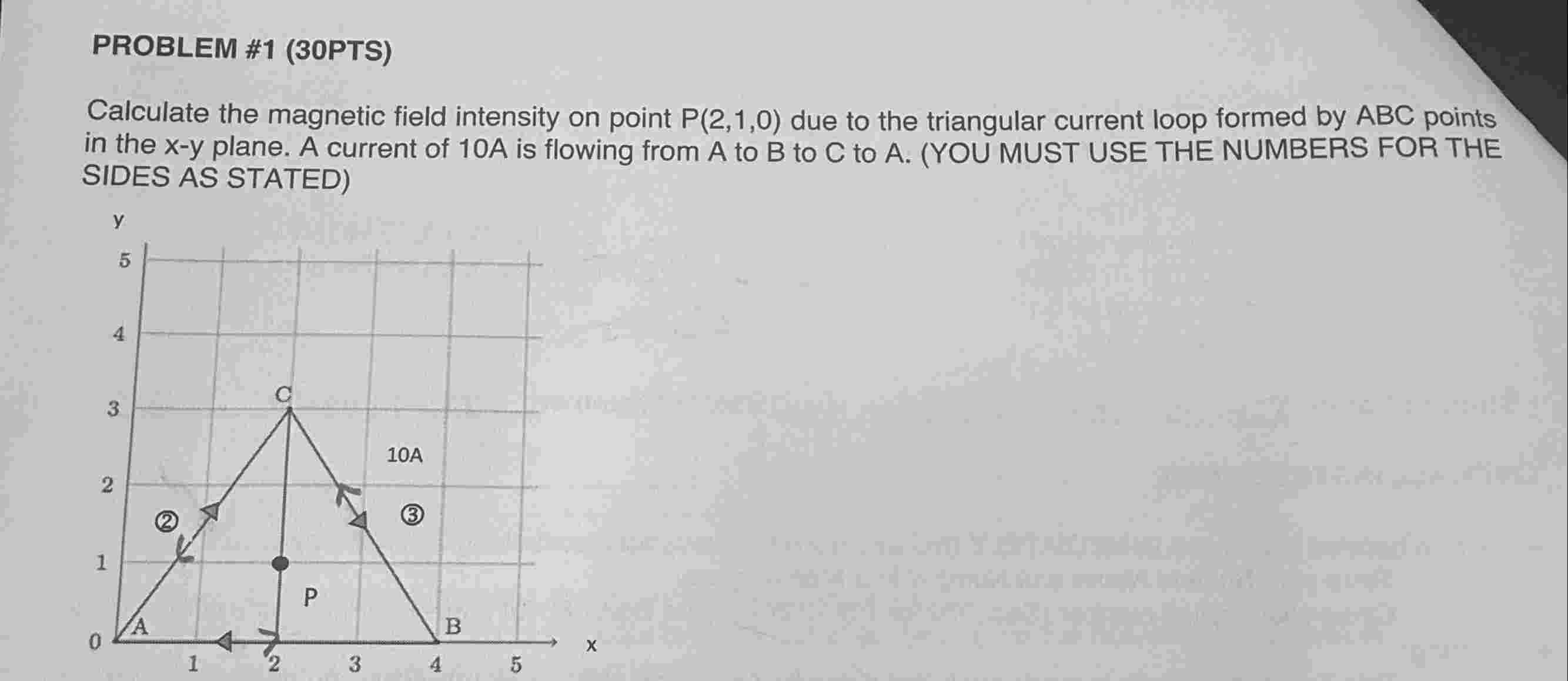 Solved PROBLEM \#1 (30PTS)Calculate the magnetic field | Chegg.com