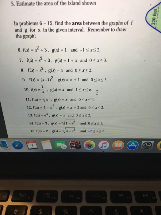 Solved 5. Estimate the area of the island shown In problems | Chegg.com
