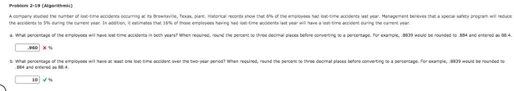 Solved Problem 2-19 (Algorithmic) A company studied the | Chegg.com