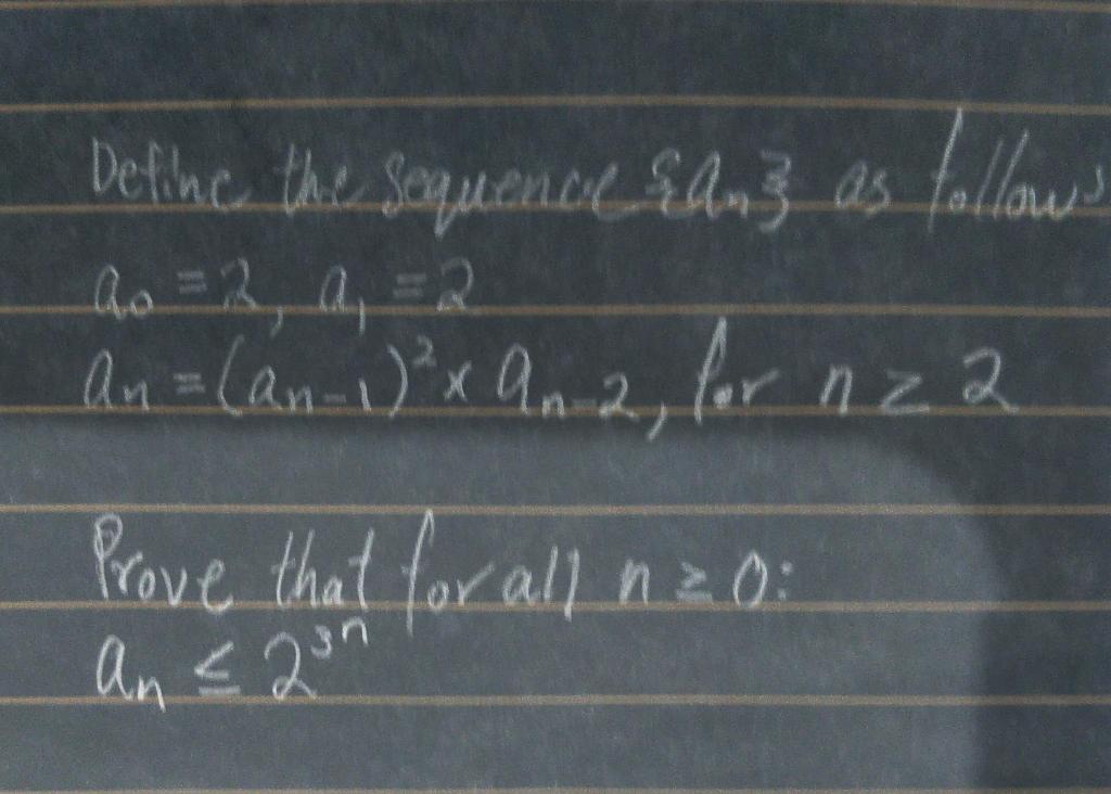 Solved Define the sequence sans as follows Qo= 2,4 =12 An= | Chegg.com