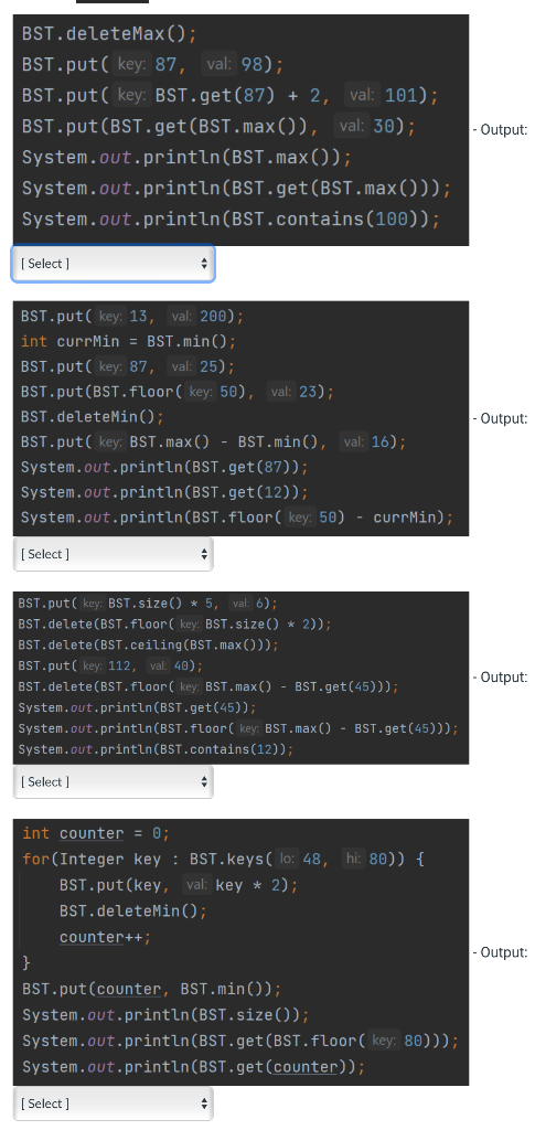 Solved Question: Using the BST shown below, match the given | Chegg.com