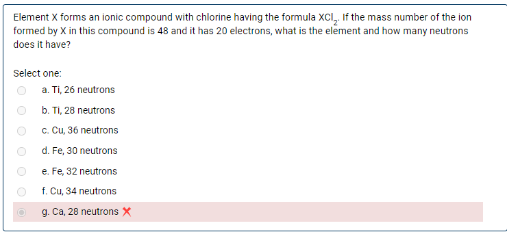 Solved Element X forms an ionic compound with chlorine | Chegg.com