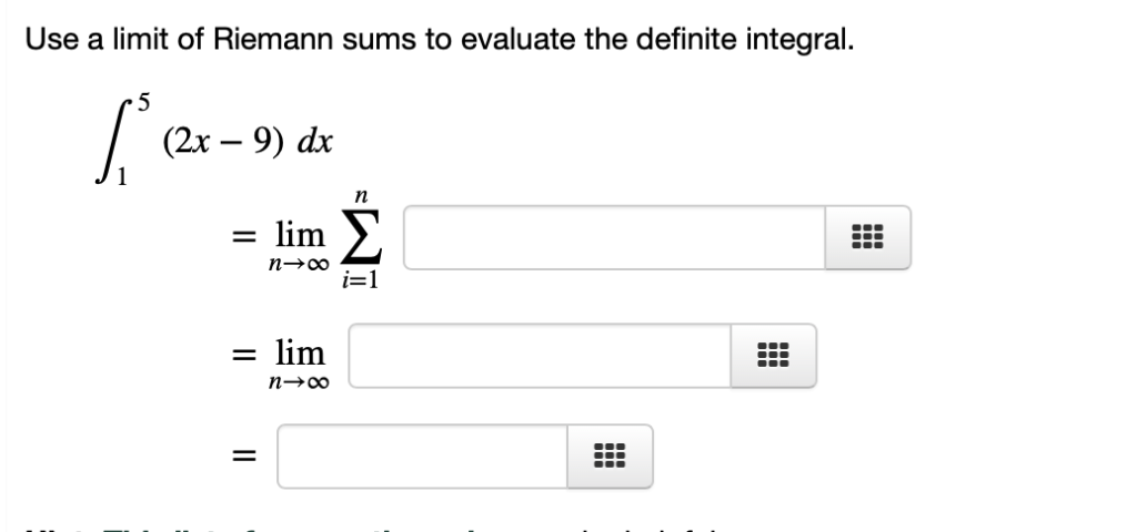 Solved Use a limit of Riemann sums to evaluate the definite | Chegg.com