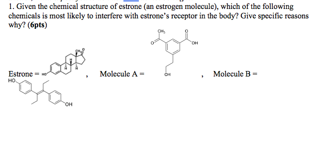 1. Given the chemical structure of estrone (an | Chegg.com