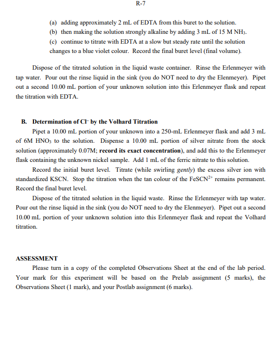 R-1 EXPERIMENT R: STOICHIOMETRY OF A NICKEL | Chegg.com