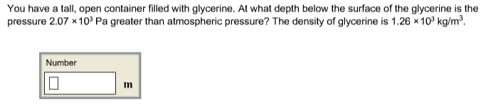 Solved You have a tall, open container filled with | Chegg.com