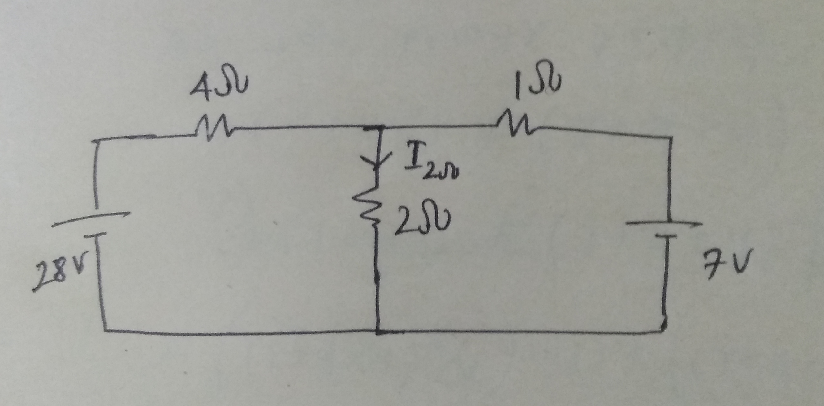 Solved Find current through 4 ﻿omega resistor ﻿using mesh | Chegg.com