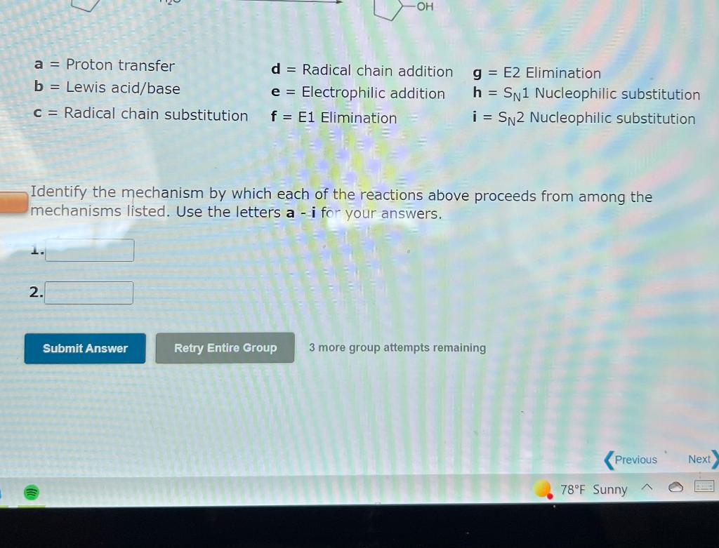 Solved COH 1. Ph Brz CI 2. HC=C: LL + HCOCH LICI a = Proton | Chegg.com