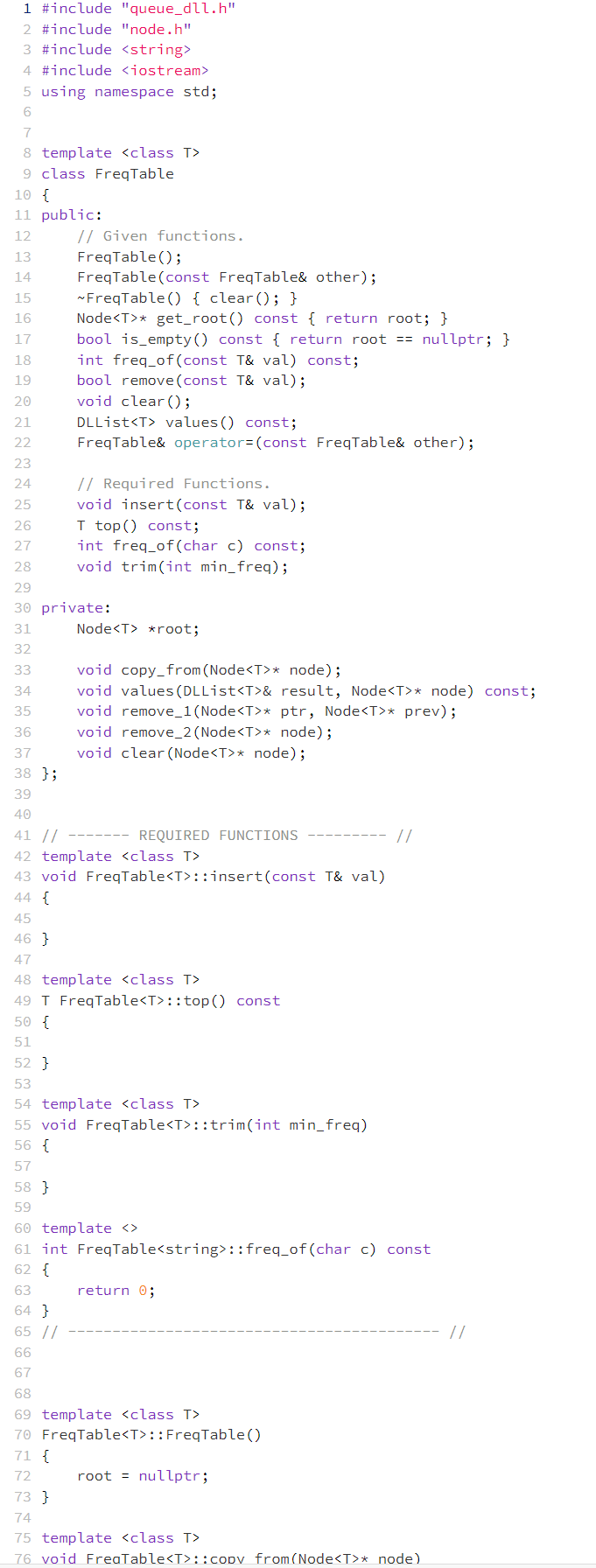 Solved Ex1. Frequency Table Class Q80 points Overview The | Chegg.com