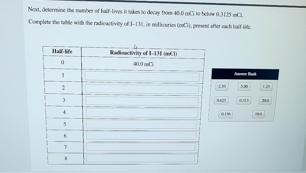 Solved How many half-lives does it take for the | Chegg.com